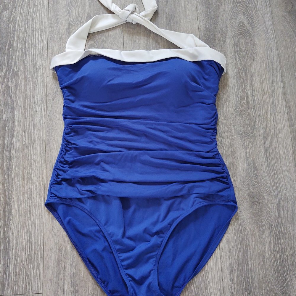 Lauren Ralph Lauren Halter Top One Piece Swimsuit - Gem